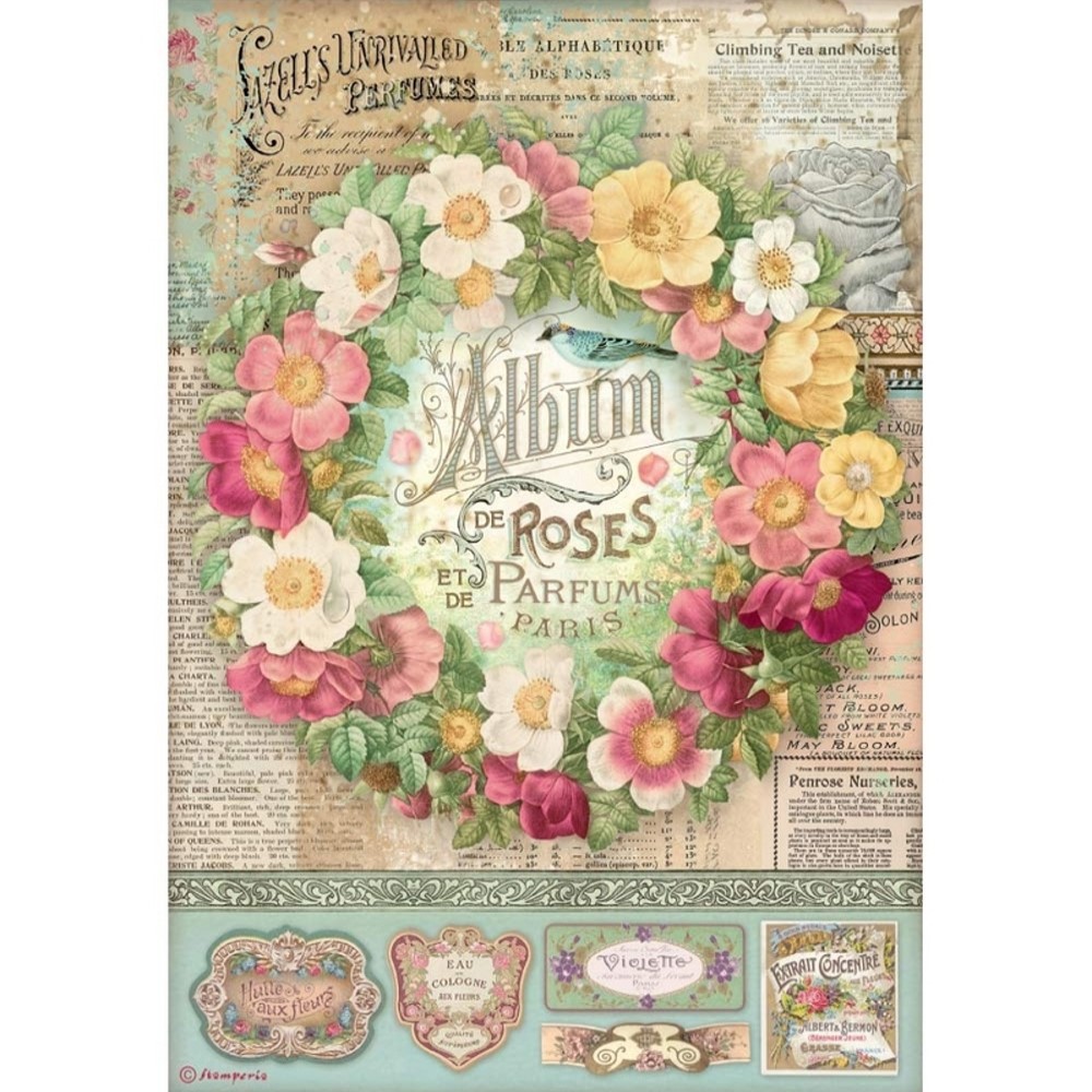 ΡΙΖΟΧΑΡΤΟ 21×29 STAMPERIA ROSE PERFUME ALBUM DE ROSES – Kiosses Deco Home
